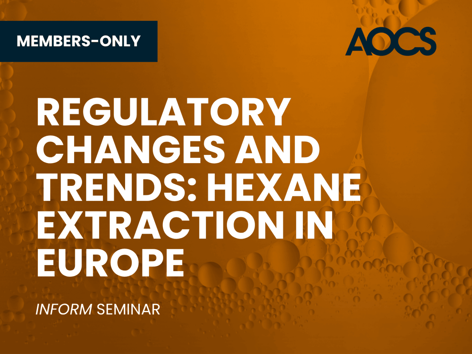 AOCS - An inspired chemistry community enriching the lives of others